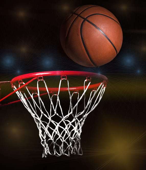 Basketball Hoop Net And Ball Side View Prep Athletics